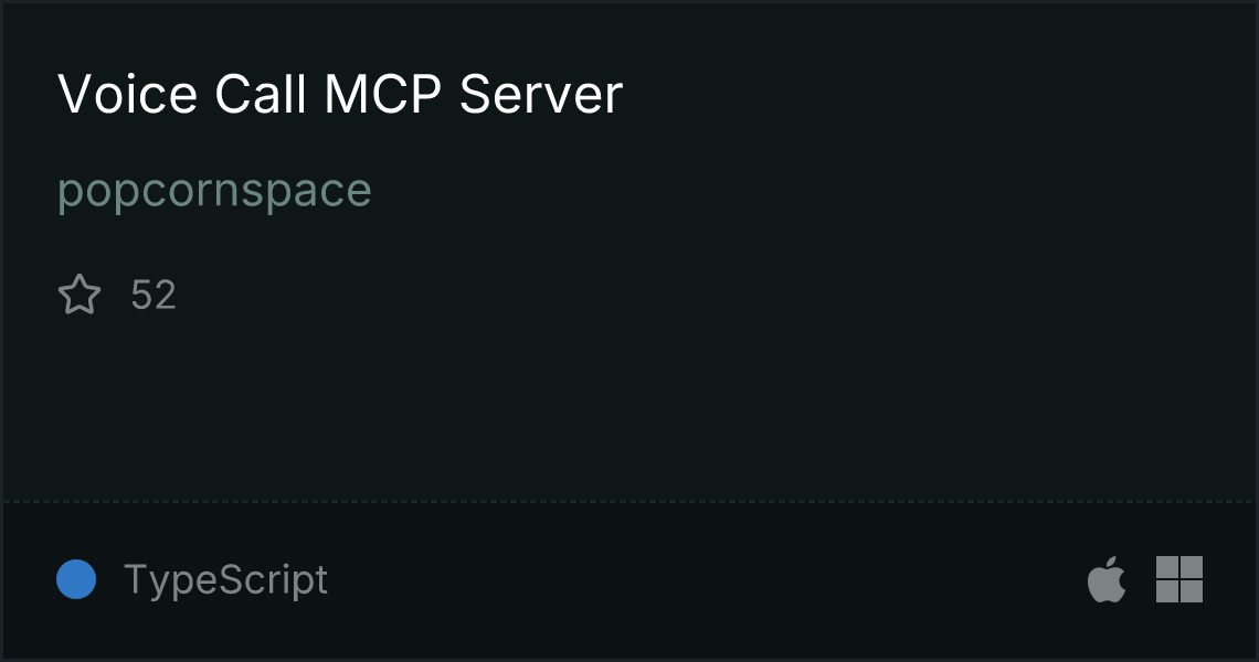 Voice Call MCP Server | Glama