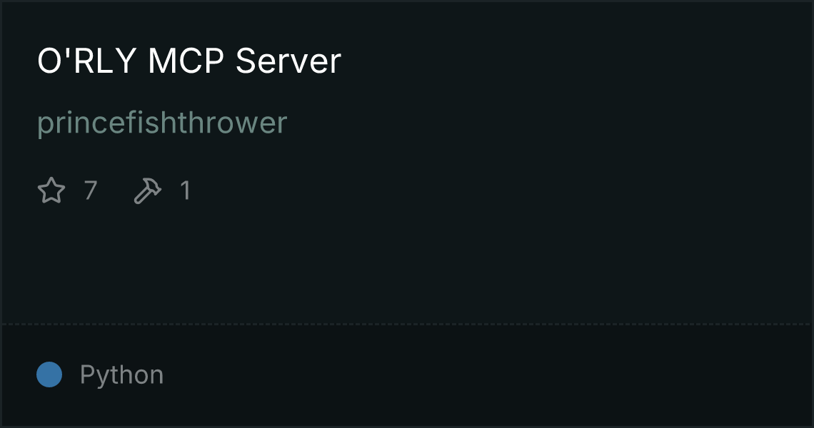 O'RLY MCP Server | Glama