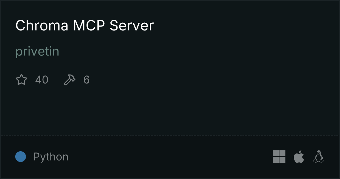 Chroma MCP Server by privetin | Glama