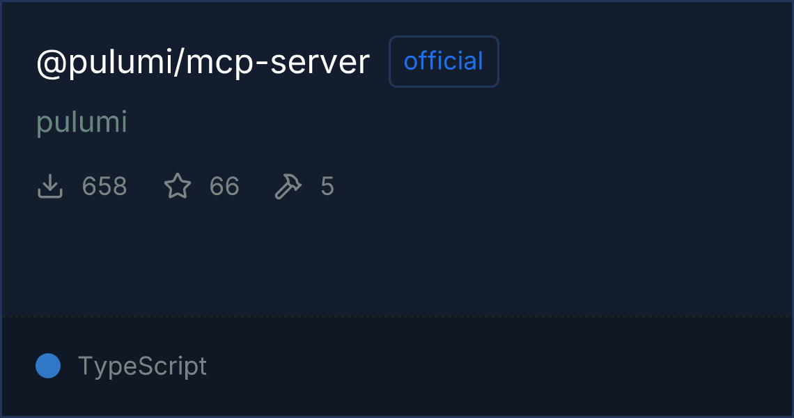 @pulumi/mcp-server | Glama