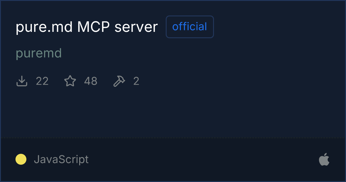 Score | pure.md MCP server | Glama
