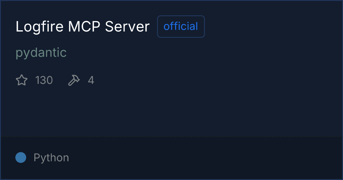 Logfire MCP Server by pydantic | Glama