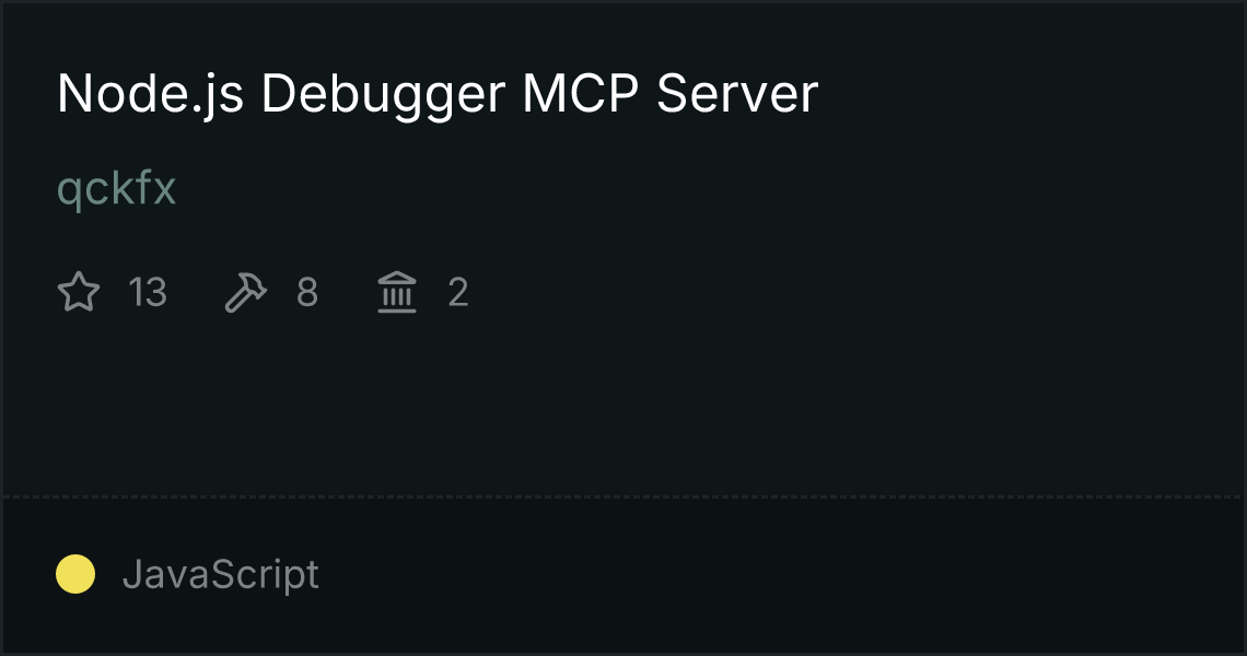 Node.js Debugger MCP Server by qckfx | Glama