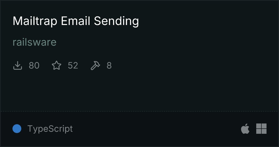 Mailtrap Email Sending by railsware | Glama
