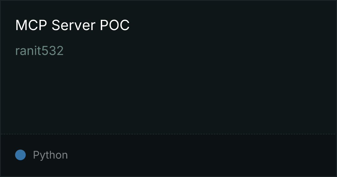 MCP Server POC by ranit532 | Glama