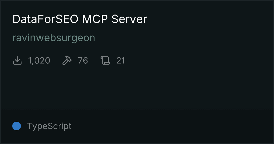 DataForSEO MCP Server | Glama