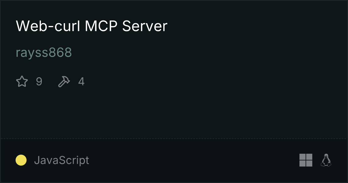 Web-curl MCP Server | Glama
