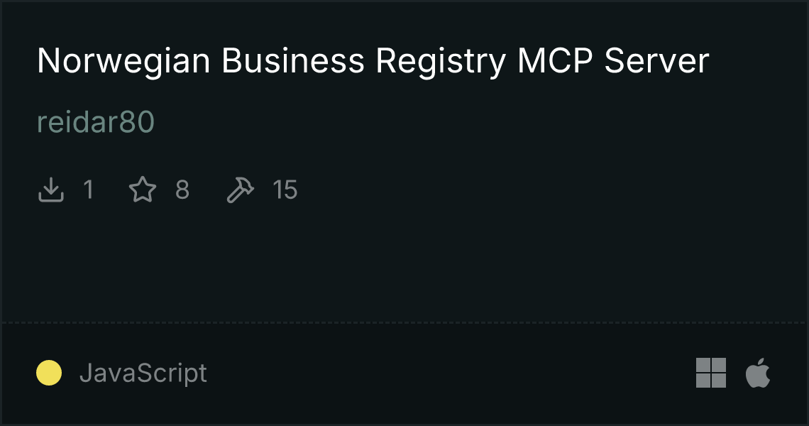 Schema | Norwegian Business Registry MCP Server | Glama