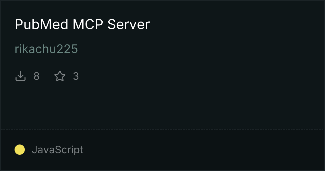 PubMed MCP Server by rikachu225 | Glama