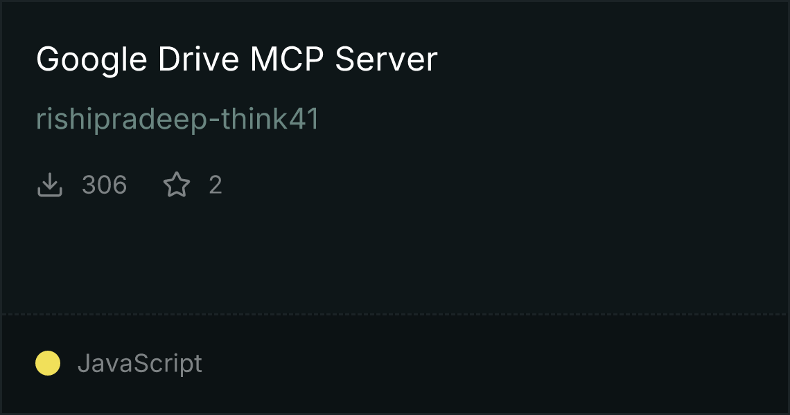 Google Drive MCP Server by rishipradeep-think41 | Glama