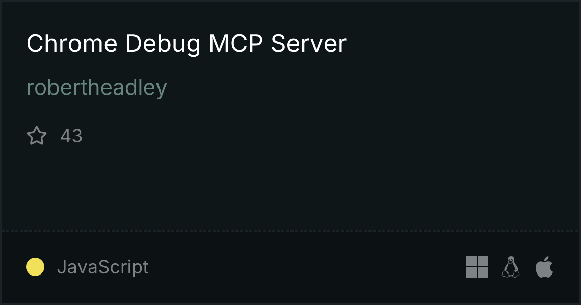 Chrome Debug MCP Server by robertheadley | Glama
