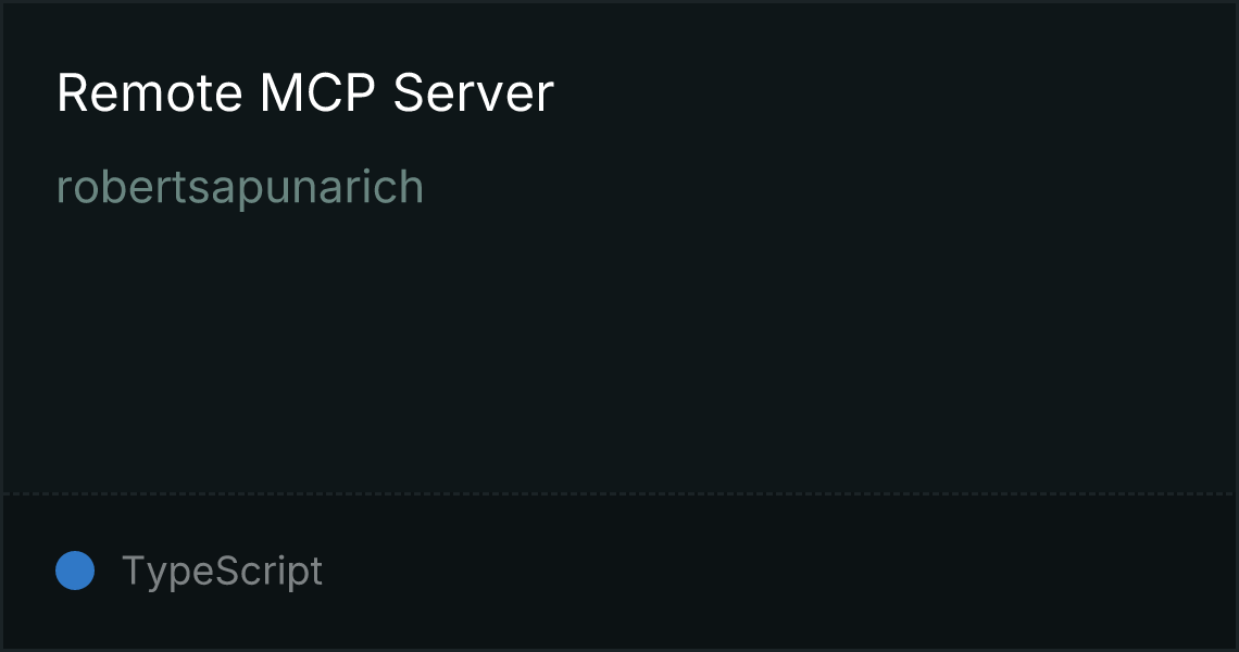 Remote MCP Server | Glama