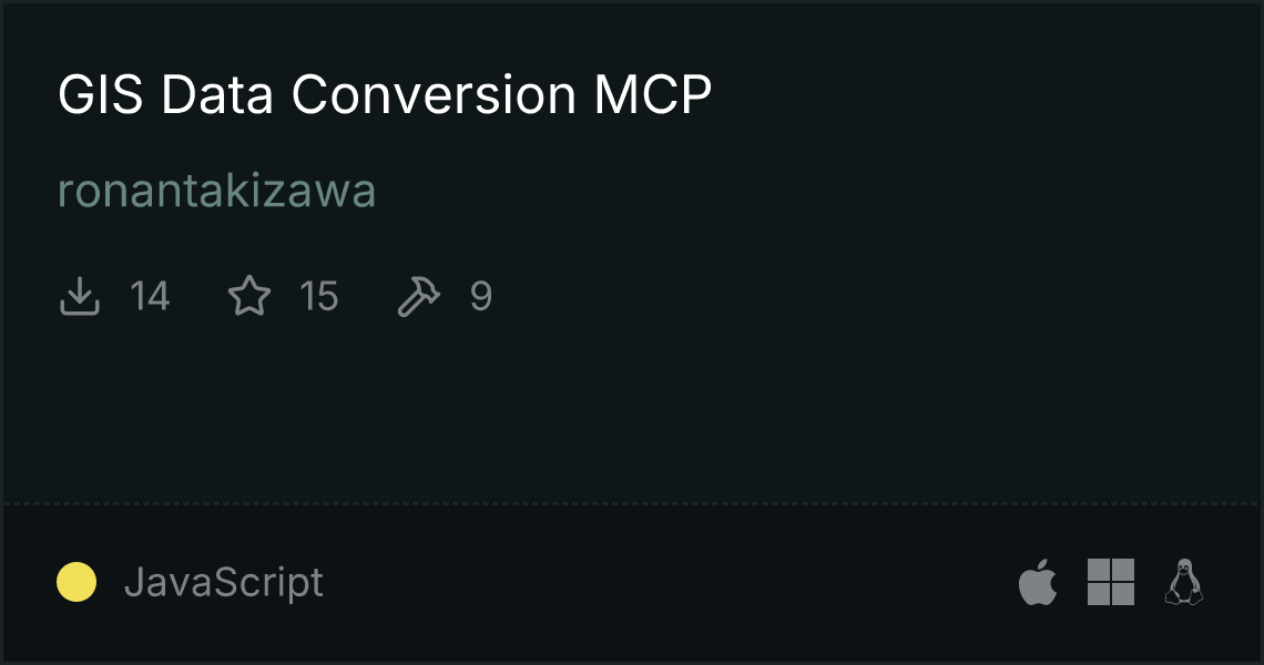 GIS Data Conversion MCP | Glama