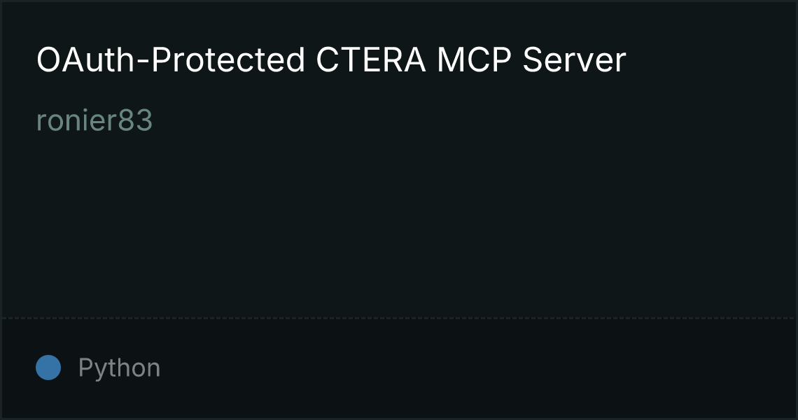 OAuth-Protected CTERA MCP Server | Glama