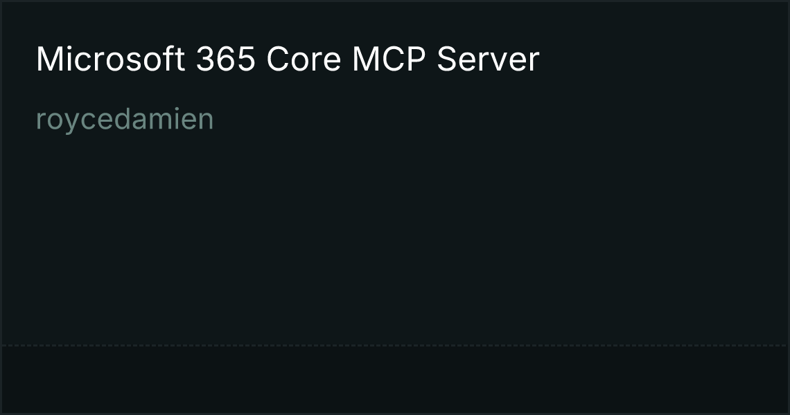 Microsoft 365 Core MCP Server | Glama