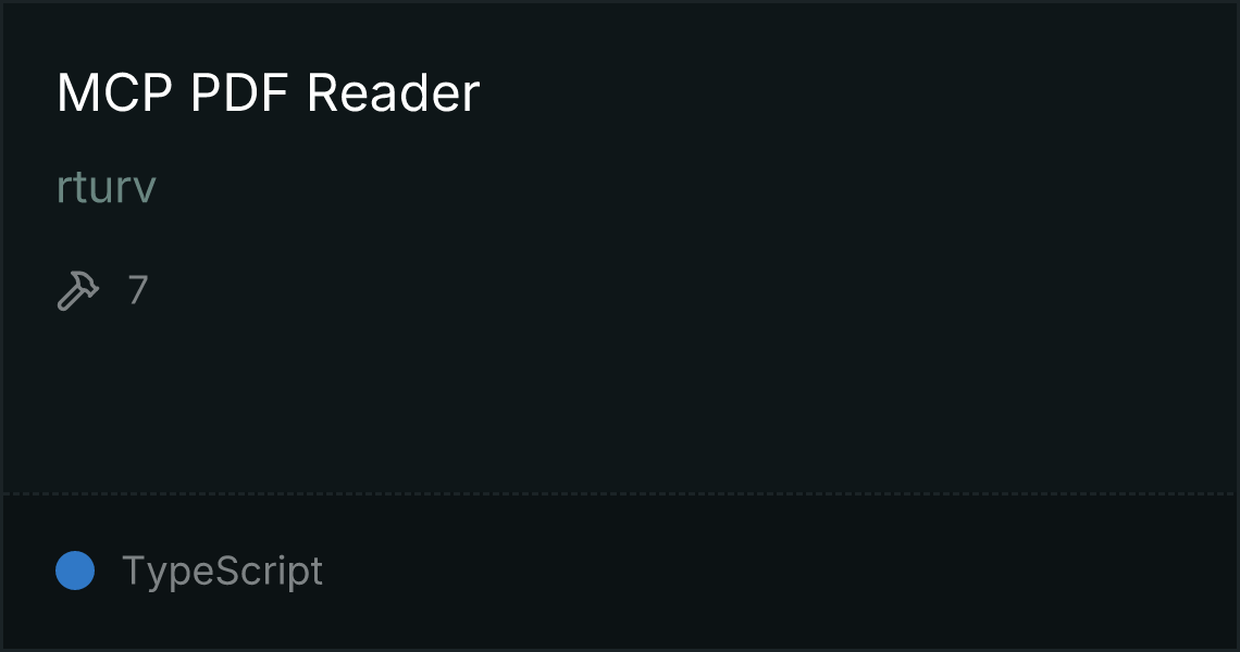 Score | MCP PDF Reader | Glama