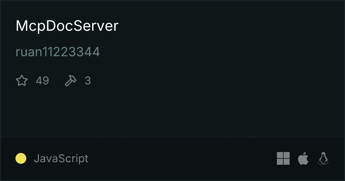 McpDocServer by ruan11223344 | Glama