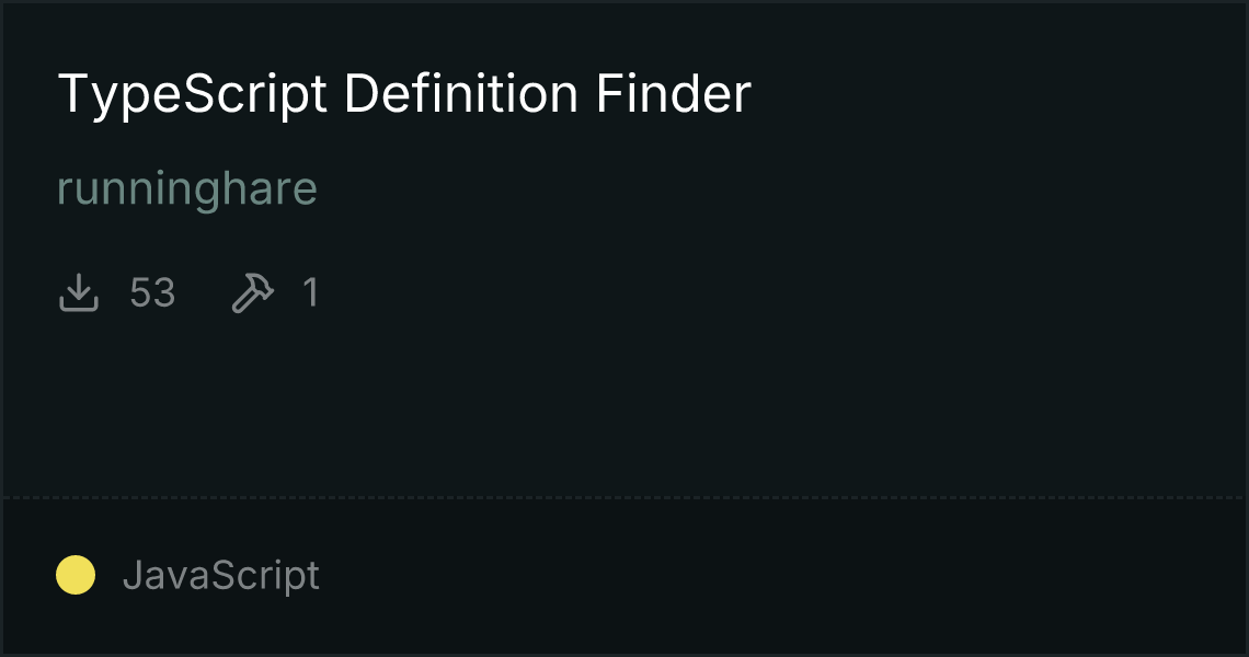 TypeScript Definition Finder by runninghare | Glama