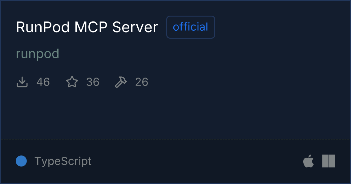 RunPod MCP Server | Glama