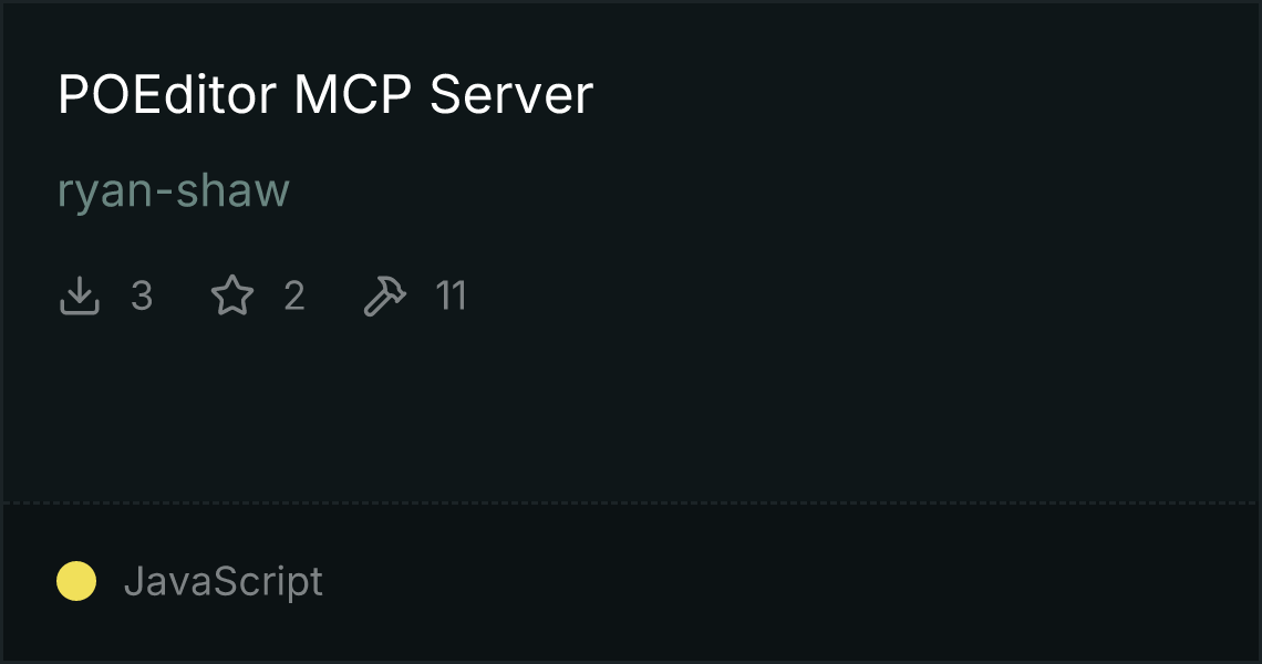 POEditor MCP Server | Glama