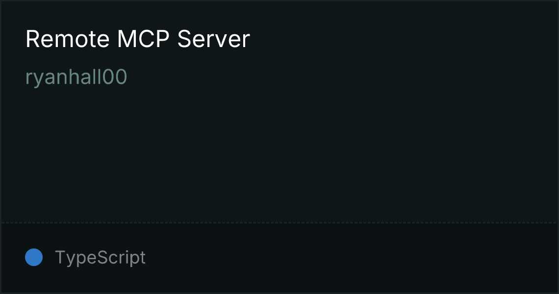 Score | Remote MCP Server | Glama
