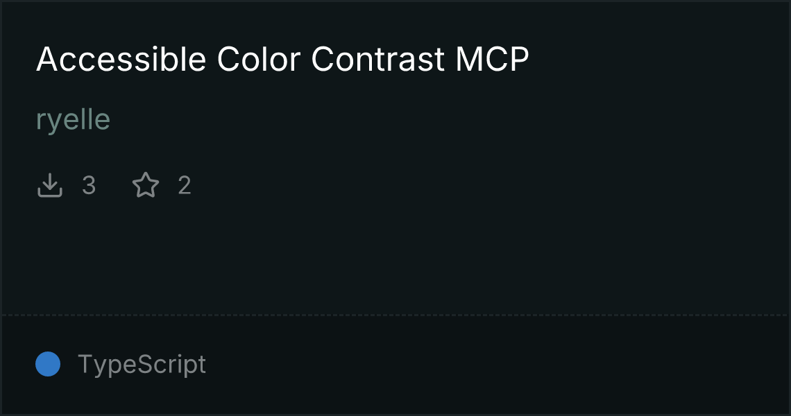 Accessible Color Contrast MCP | Glama