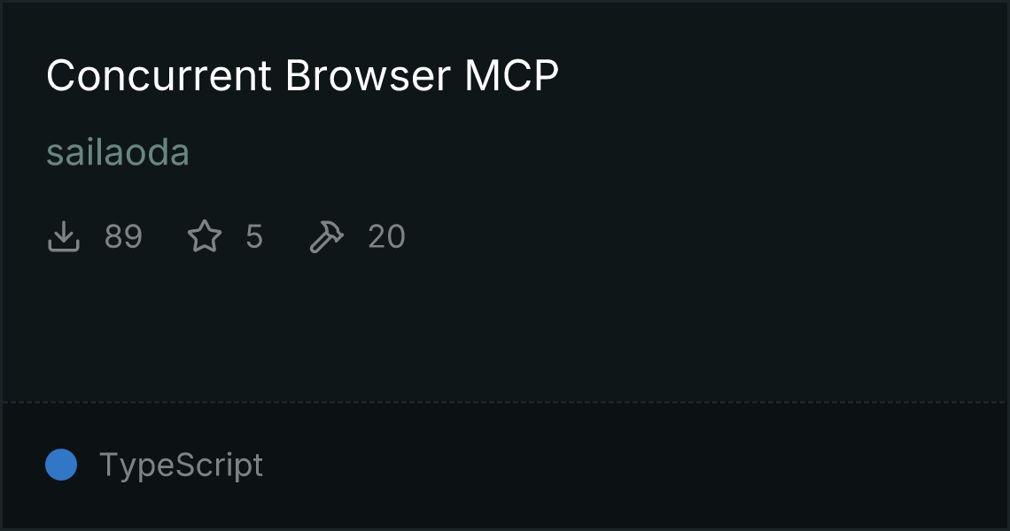 Concurrent Browser MCP by sailaoda | Glama