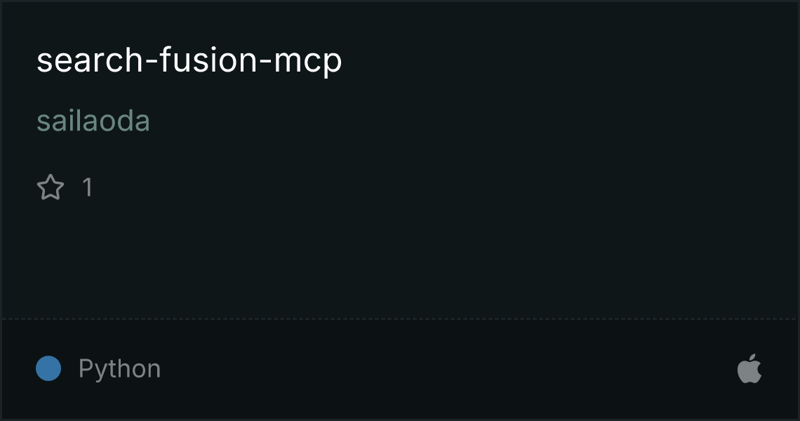search-fusion-mcp by sailaoda | Glama