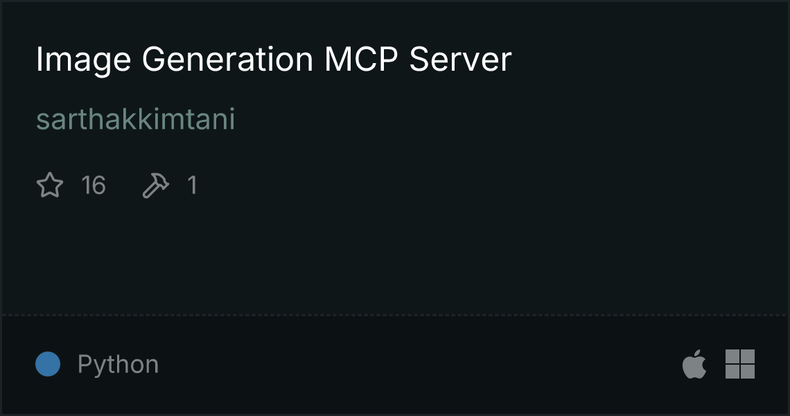Image Generation MCP Server by sarthakkimtani | Glama