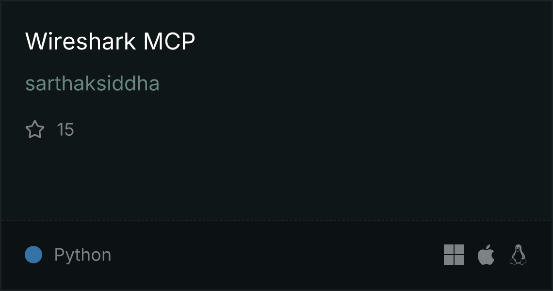 와이어샤크 MCP | Glama