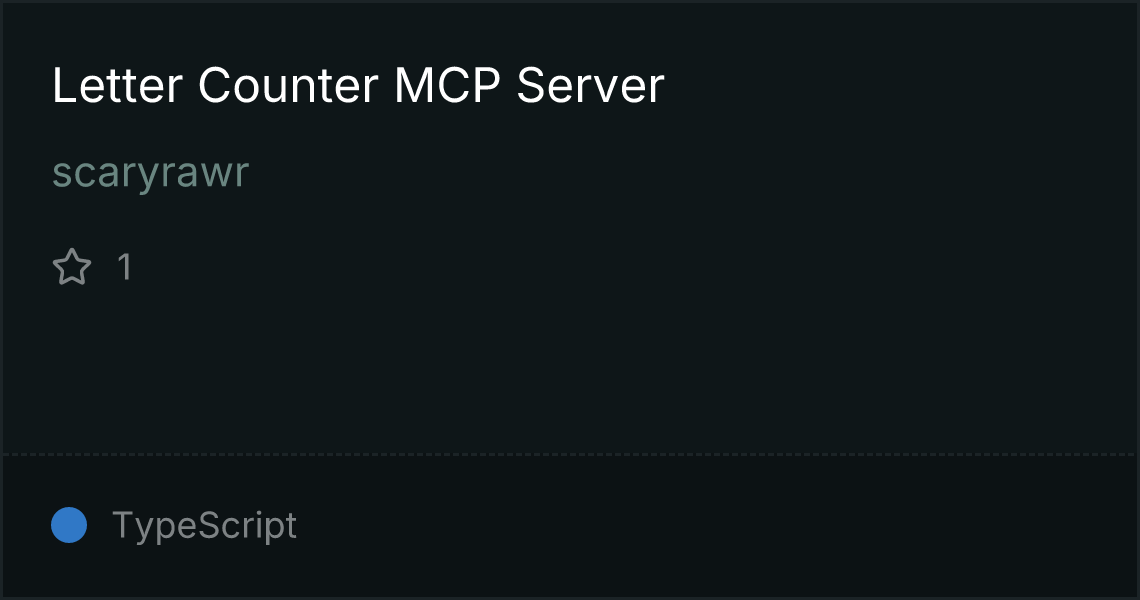 Letter Counter MCP Server | Glama