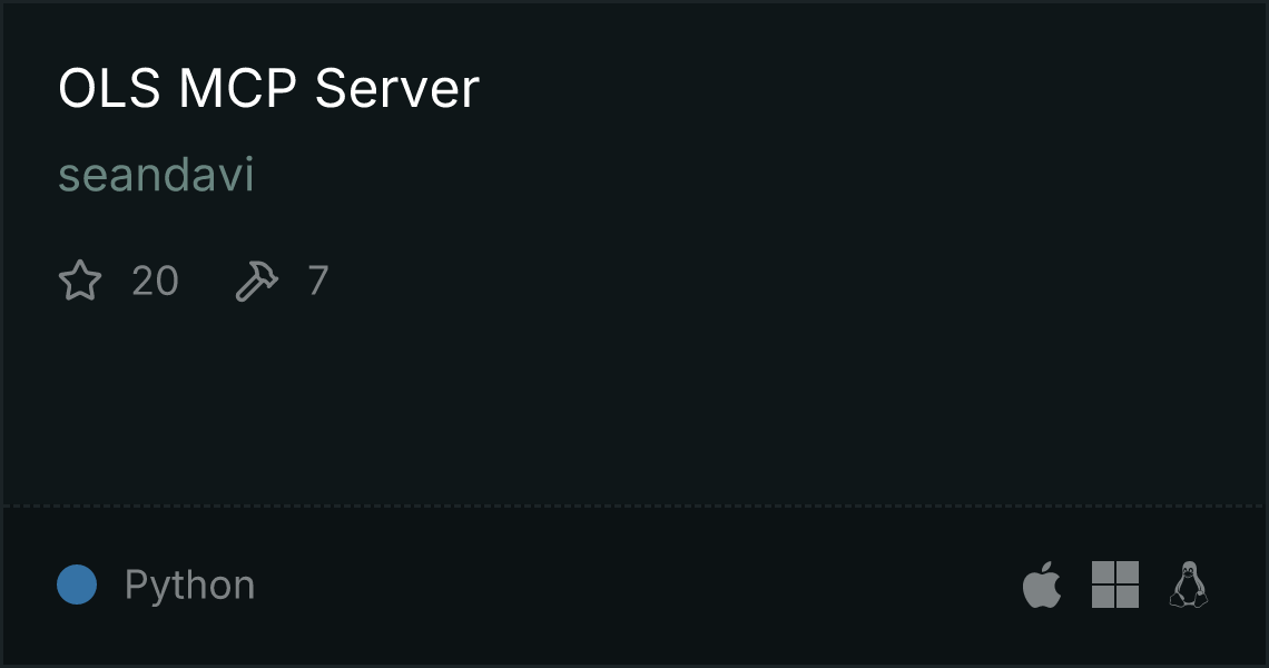 OLS MCP Server by seandavi | Glama