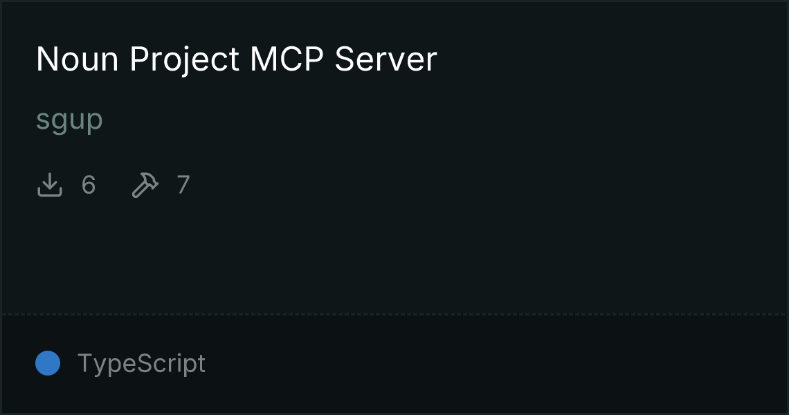 Noun Project MCP Server by sgup | Glama
