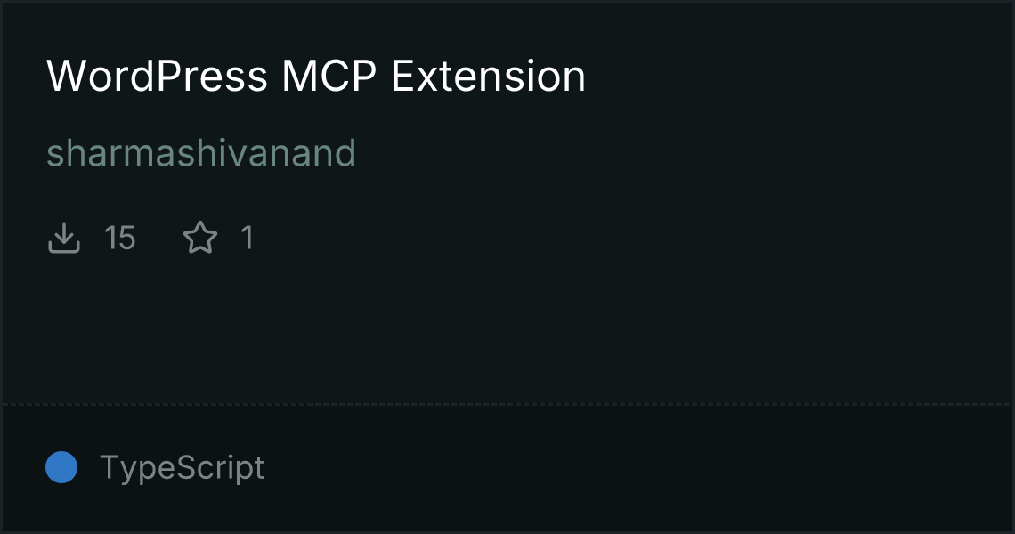 WordPress MCP Extension | Glama