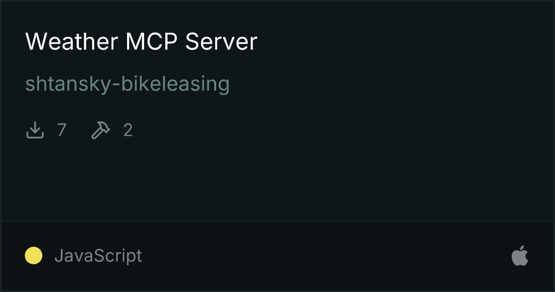 Weather MCP Server | Glama
