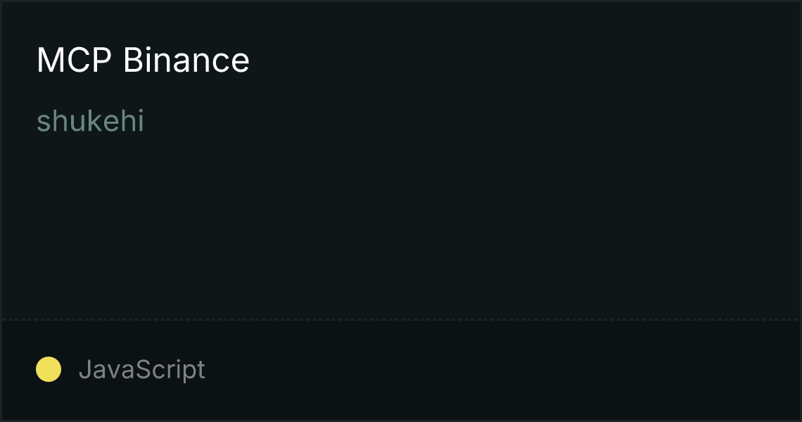 MCP Binance | Glama