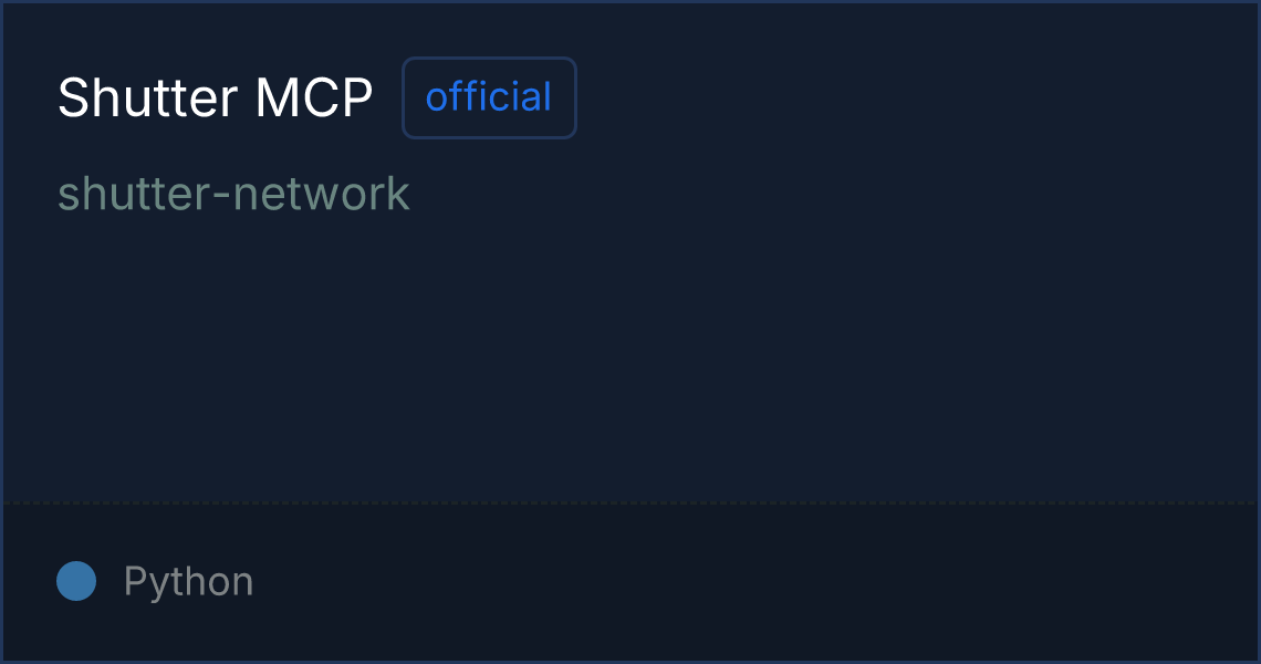 Shutter MCP | Glama