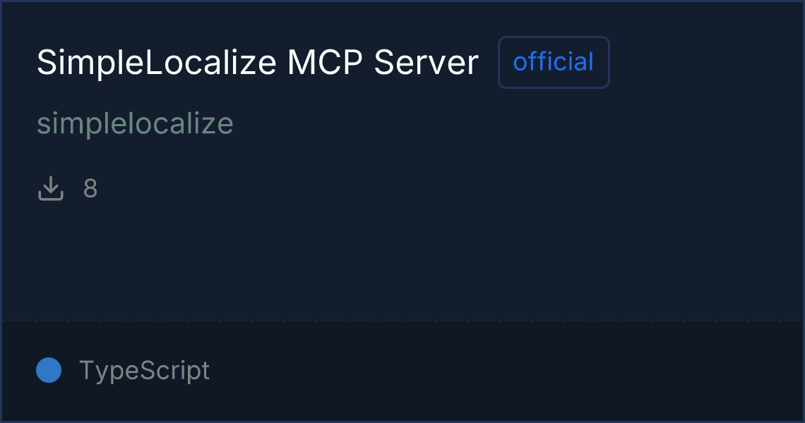 Schema | SimpleLocalize MCP Server | Glama