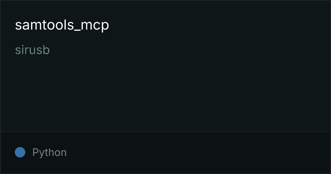 samtools_mcp | Glama