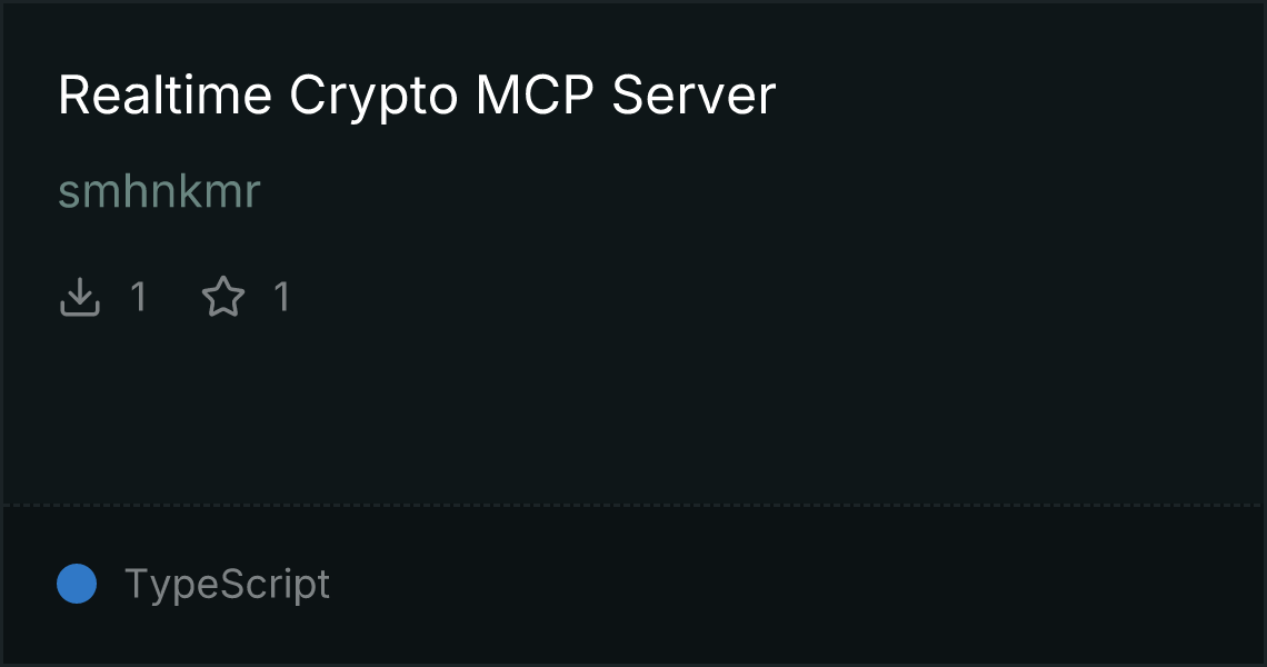 Score | Realtime Crypto MCP Server | Glama