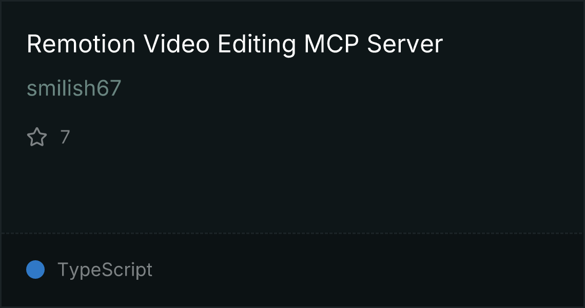 Schema | Remotion Video Editing MCP Server | Glama