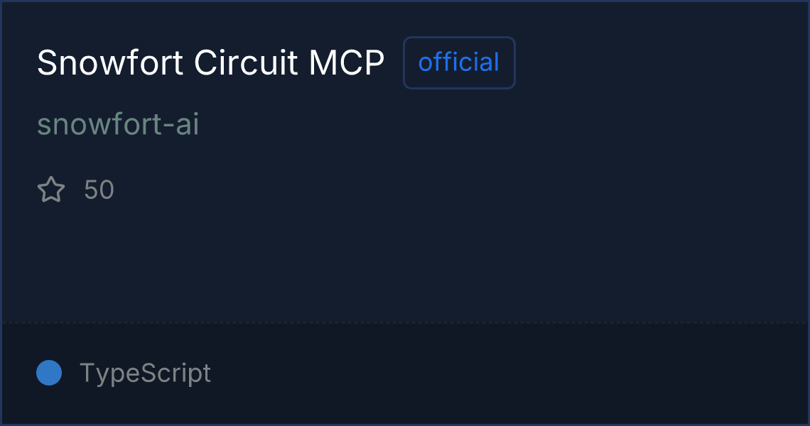 Snowfort Circuit MCP | Glama