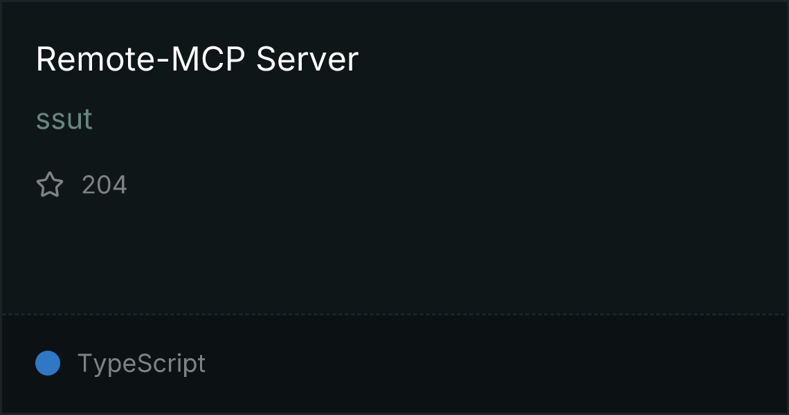 Remote-MCP Server by ssut | Glama