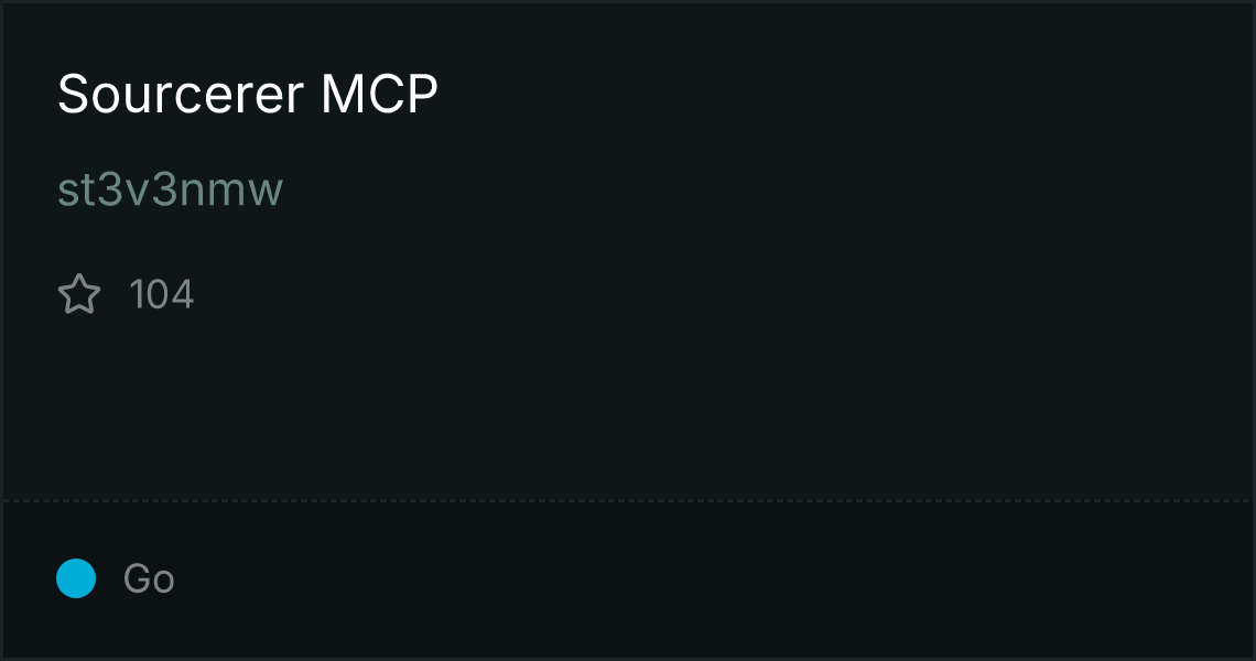 Sourcerer MCP by st3v3nmw | Glama