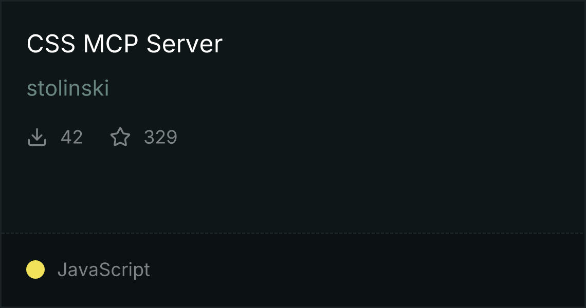 Score | CSS MCP Server | Glama