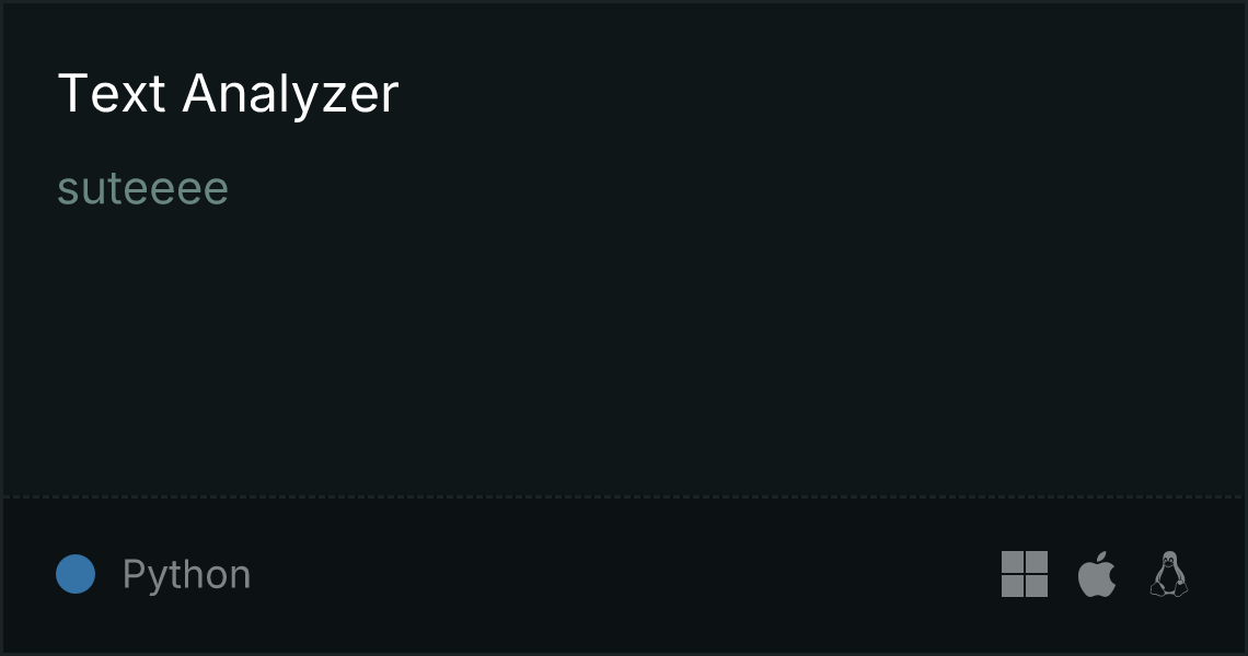 Text Analyzer | Glama