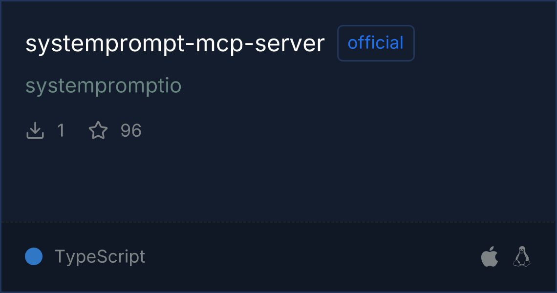 systemprompt-mcp-server | Glama