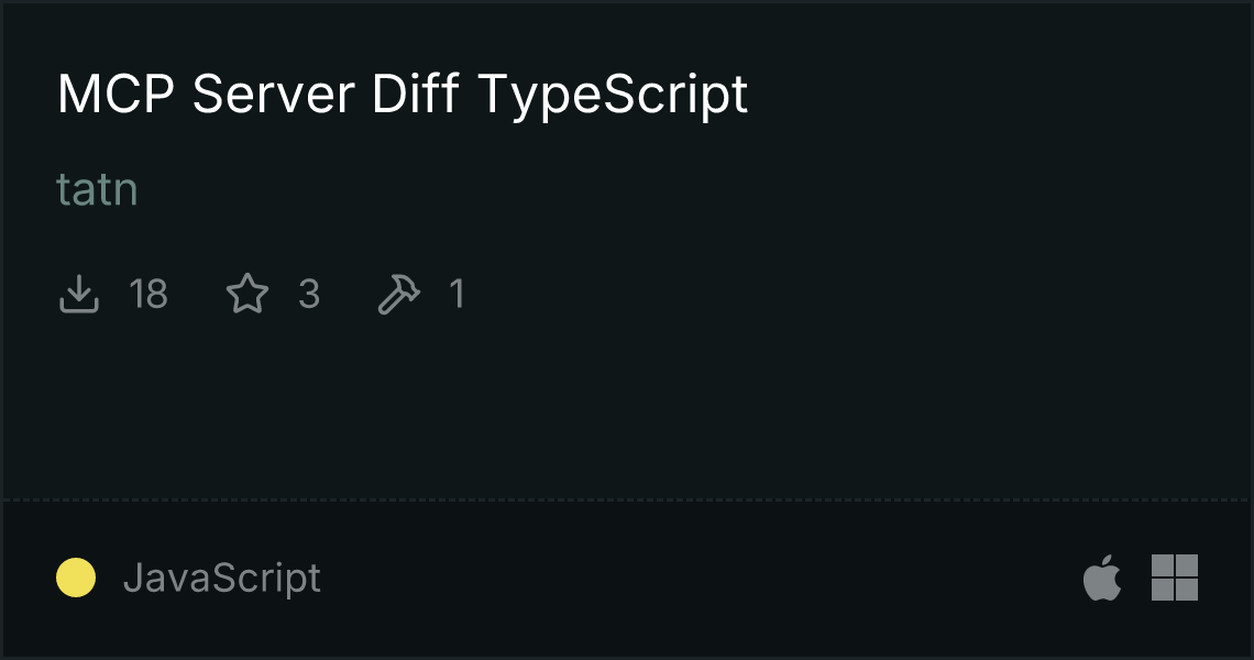 MCP Server Diff TypeScript | Glama
