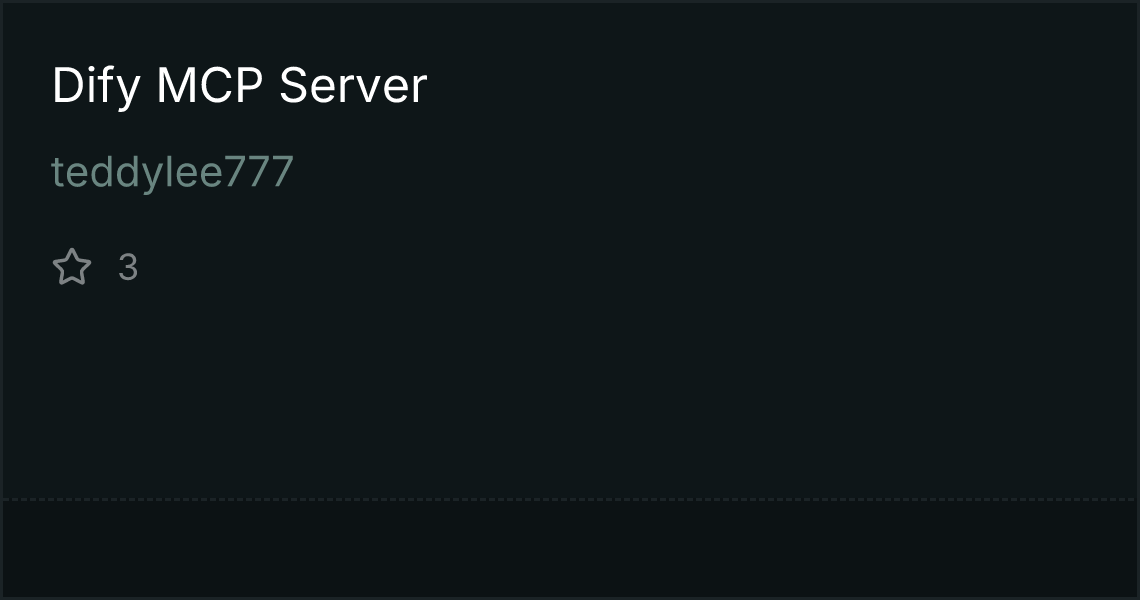 Score | Dify MCP Server | Glama
