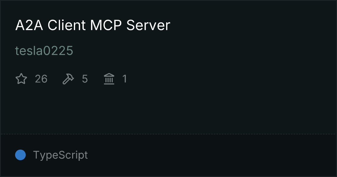 A2A Client MCP Server | Glama